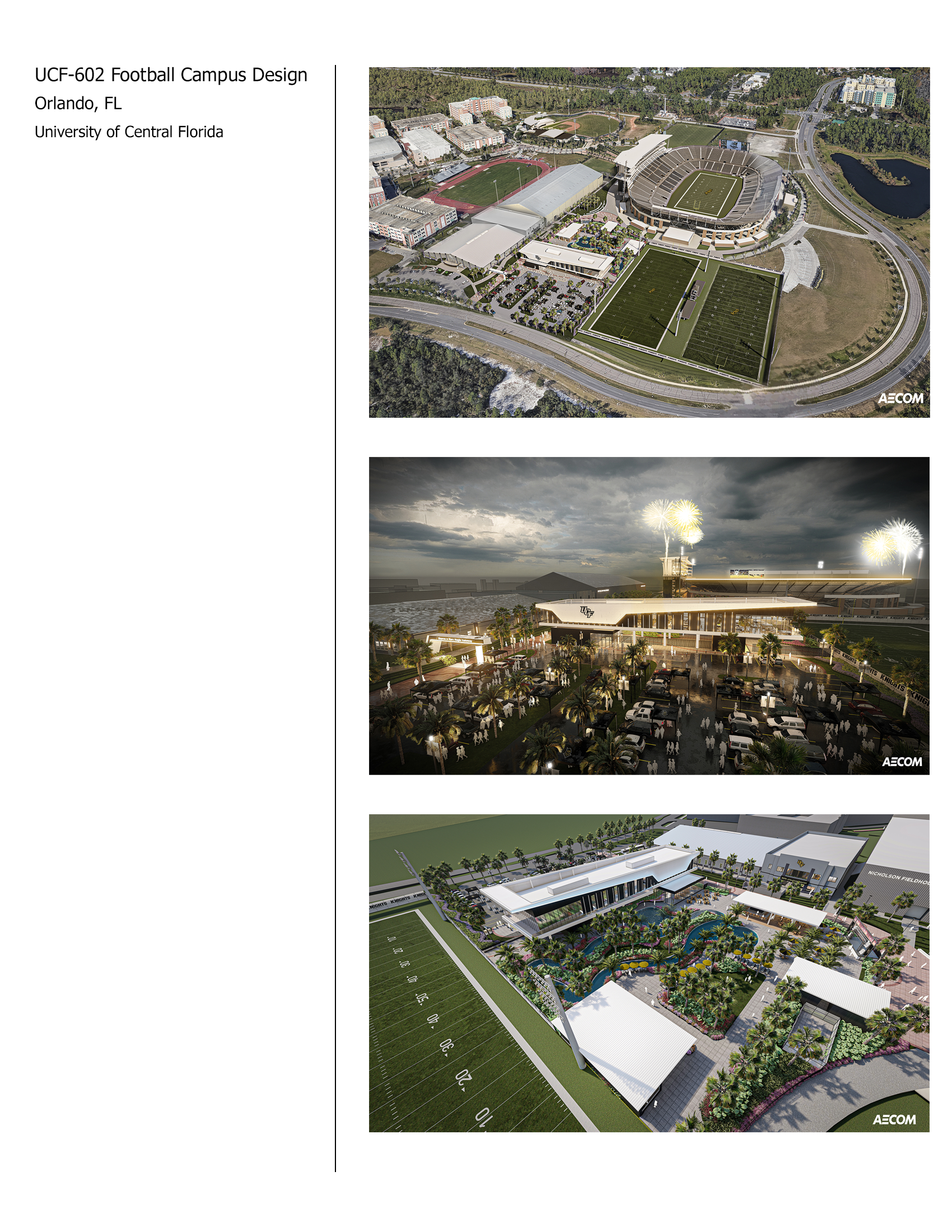UCF-602 Football Campus Design – UCF Planning, Design and Construction